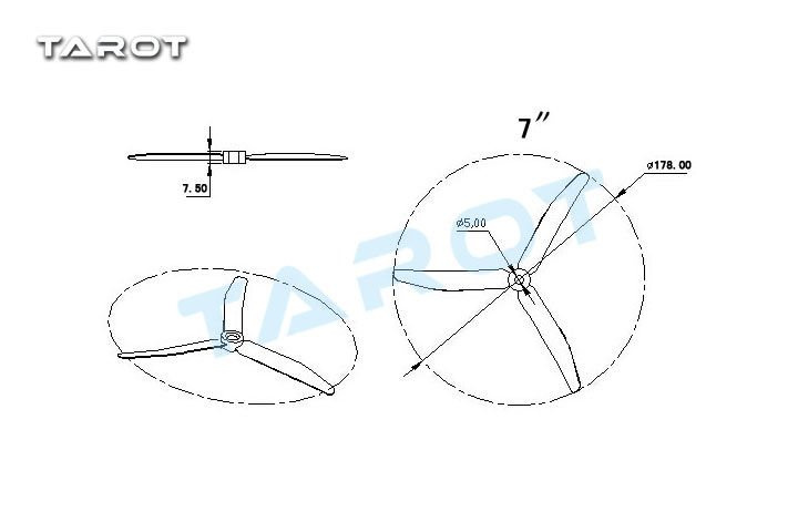 Tarot 7 inch prop / White | Multicopters \ Propellers | RC Forever ...